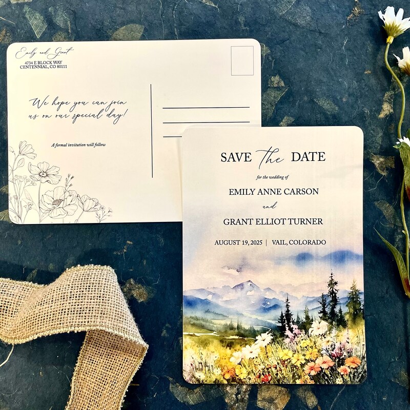 Save the Date Postcard - Etsy