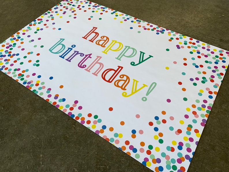 Happy Birthday Confetti Paper Placemats Confetti Placemats | Etsy