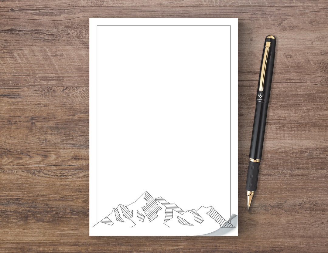 Geometric Mountains Notepad - Etsy
