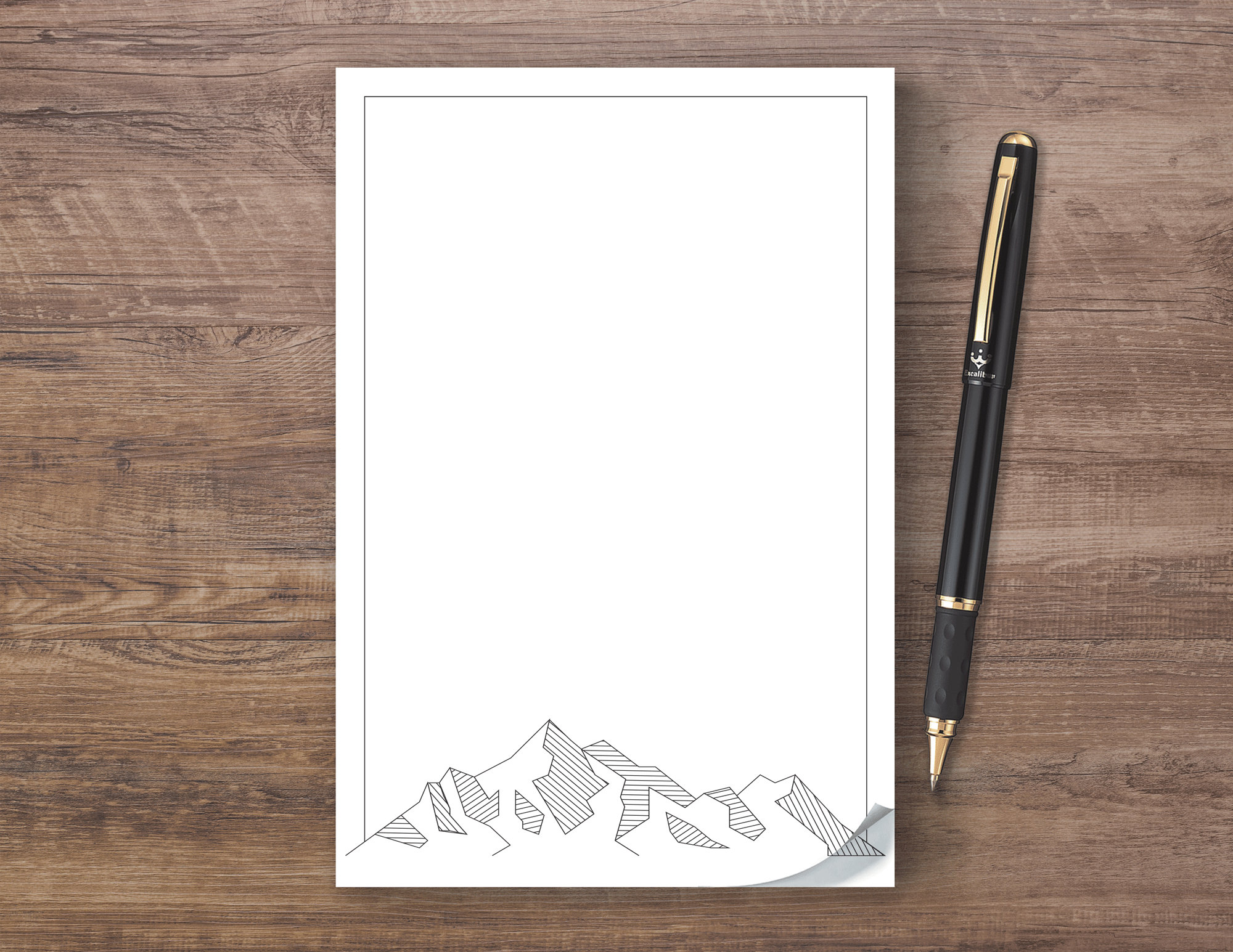 Geometric Mountains Notepad - Etsy