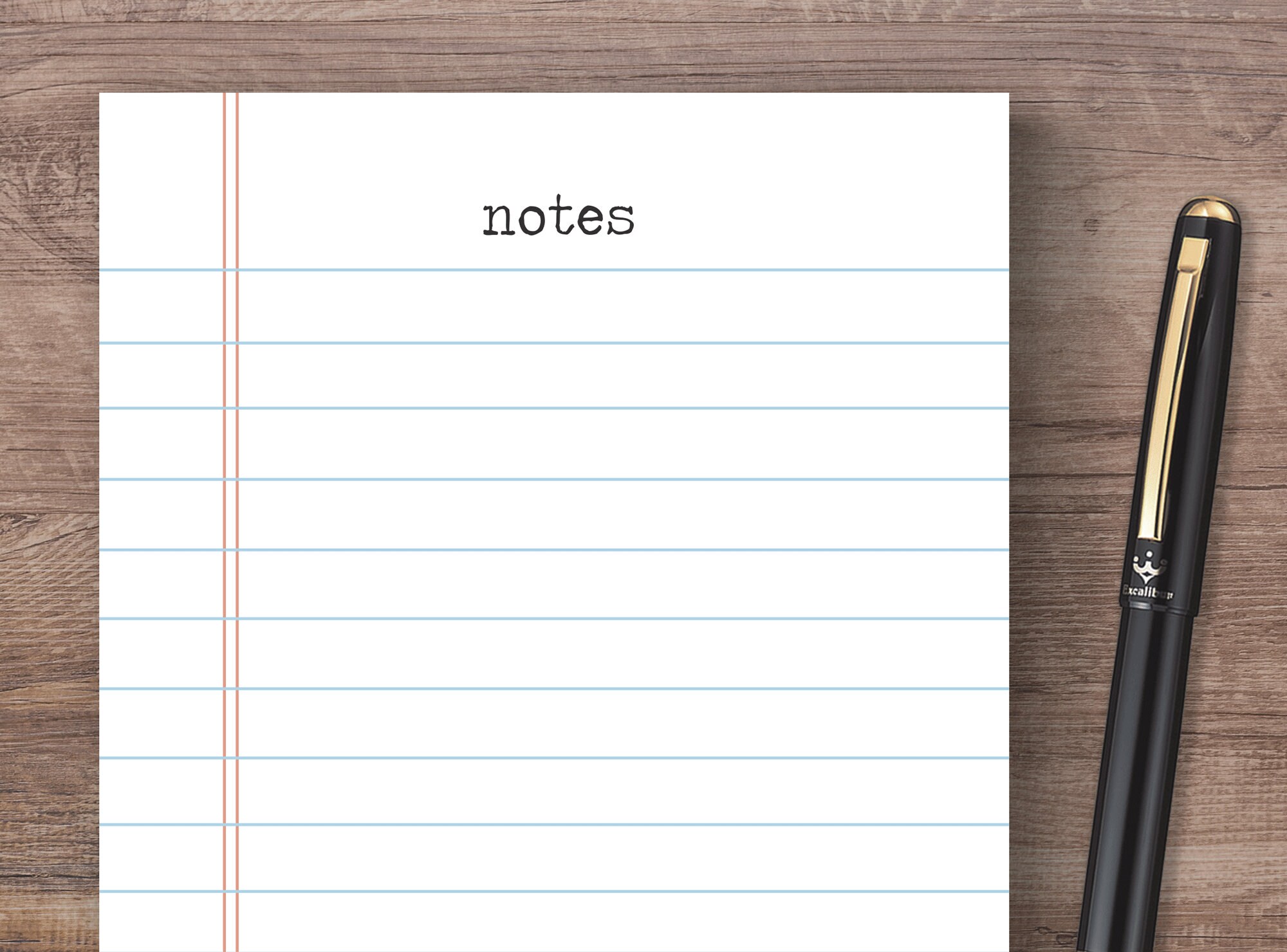Notebook Paper Notepad - Etsy