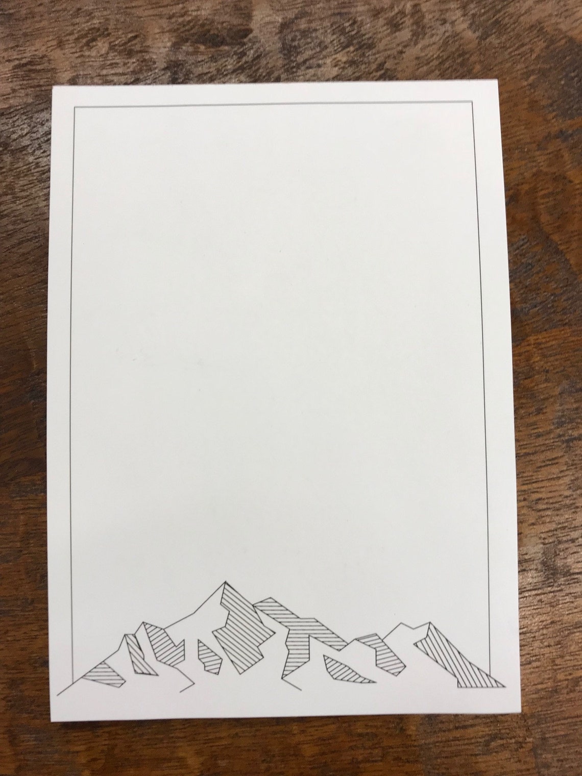Geometric Mountains Notepad - Etsy