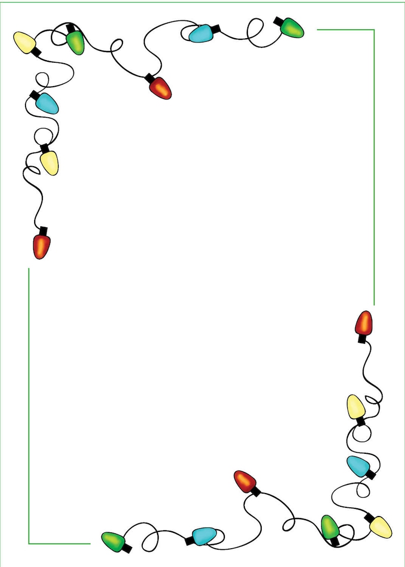 Colorful Holiday Lights Stationery-pack of 50 Sheets - Etsy