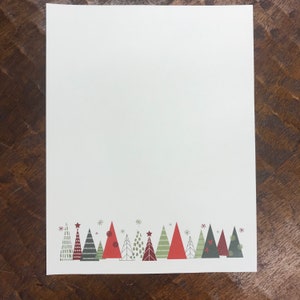 Modern Trees Stationery 8 1/2 X 11 50 Sheets - Etsy