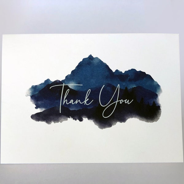 Thank You Cards Cursive - Etsy