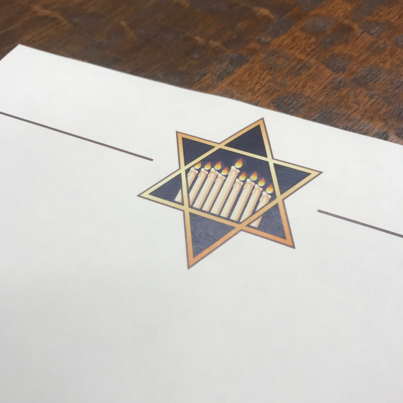 Star of David Stationery 8 1/2 X 11 Pack of 50 Sheets - Etsy