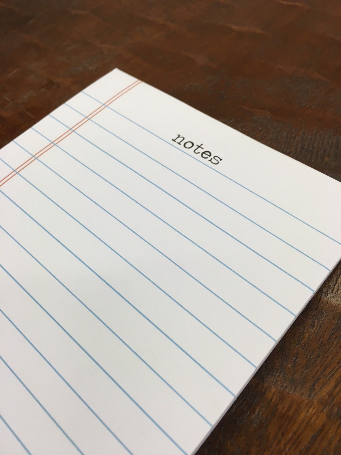 Notebook Paper Notepad - Etsy