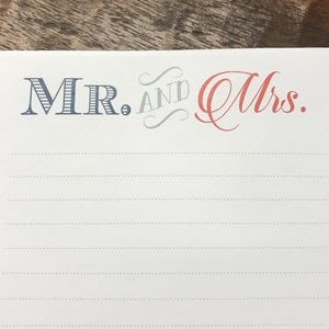Mr. and Mrs. Notepad - Etsy
