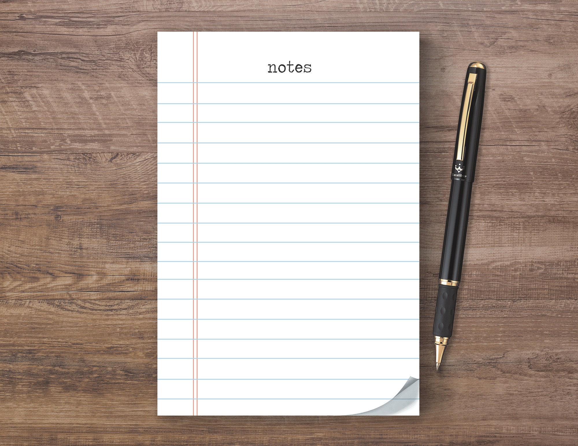 Notebook Paper Notepad - Etsy