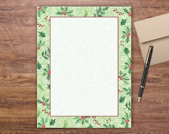 Gold Snowflake Border Holiday Stationery-pack of 50 Sheets | Etsy