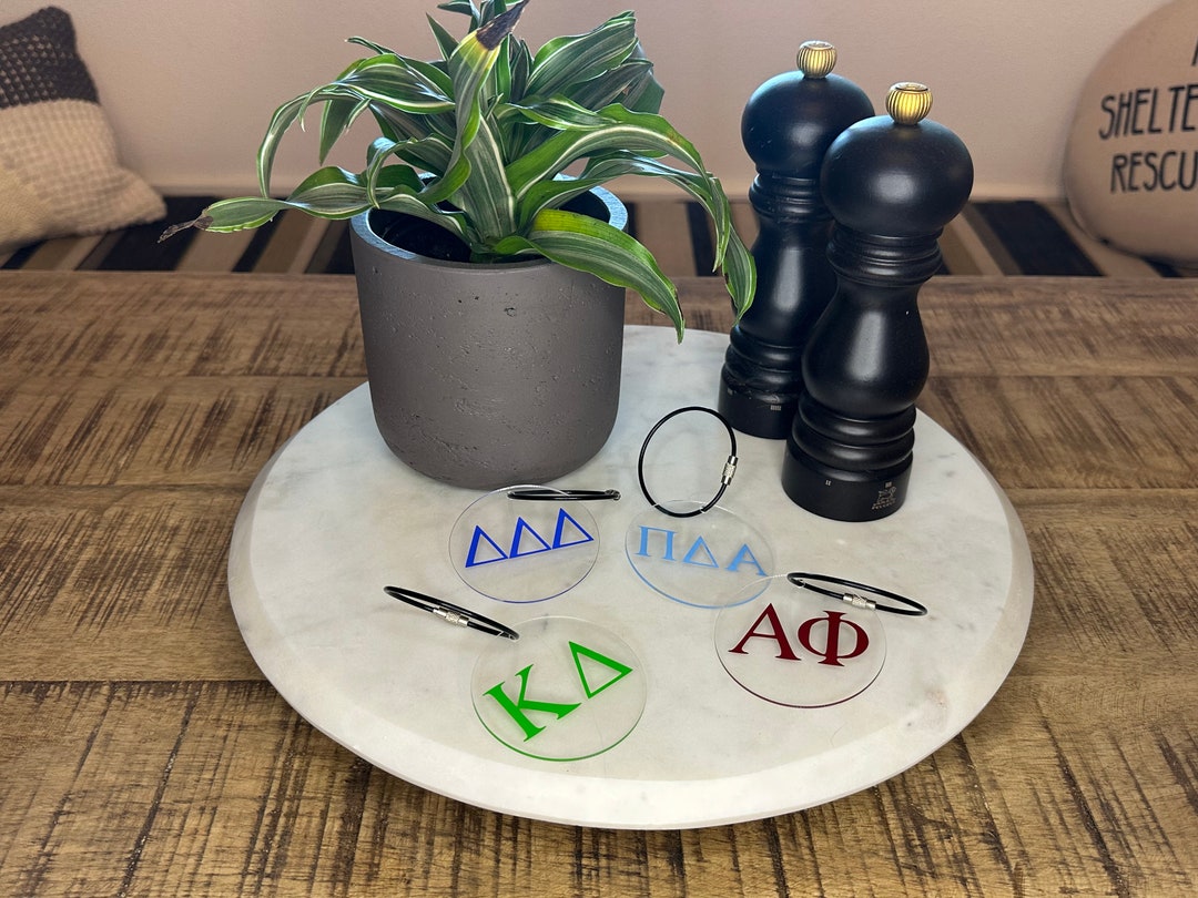 Set of 5 Custom Acrylic Greek Keychain - Etsy