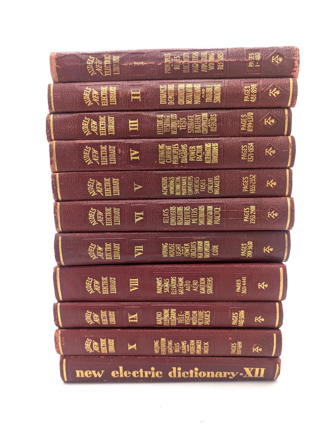 Set of 11 Audels New Electric Library Books, Vtg 1940s Theoretical ...