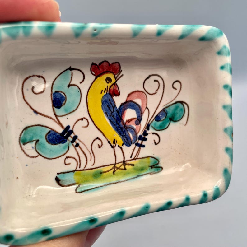 Vintage Italian Perugia Pottery Rooster Dishes - Etsy