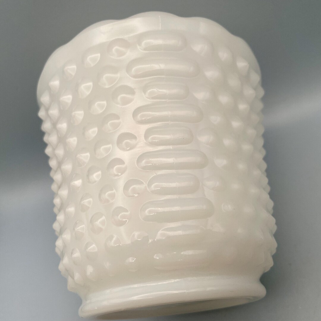 Vintage Hobnail and Dash Milk Glass Bowl or Planter - Etsy