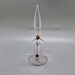Vintage Hand Blown Clear Glass Bell, Delicate Bell With Red Bead ...