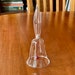 Vintage Hand Blown Clear Glass Bell, Delicate Bell With Red Bead ...