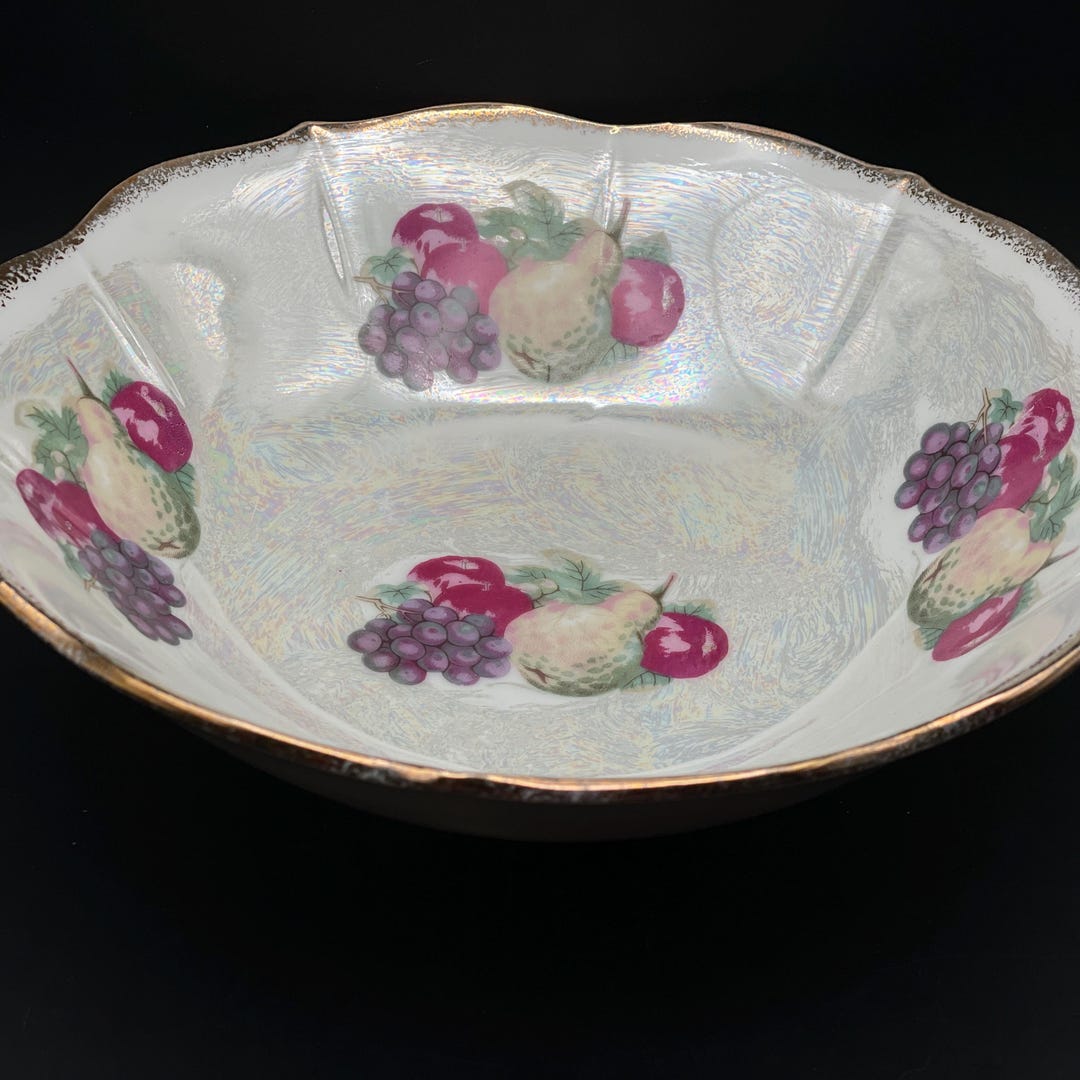 Trimont Ware Fruit Pattern Luster Bow - Etsy