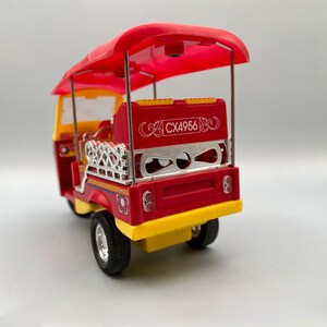 Bright Red and Yellow Tuk Tuk Friction Toy - Etsy