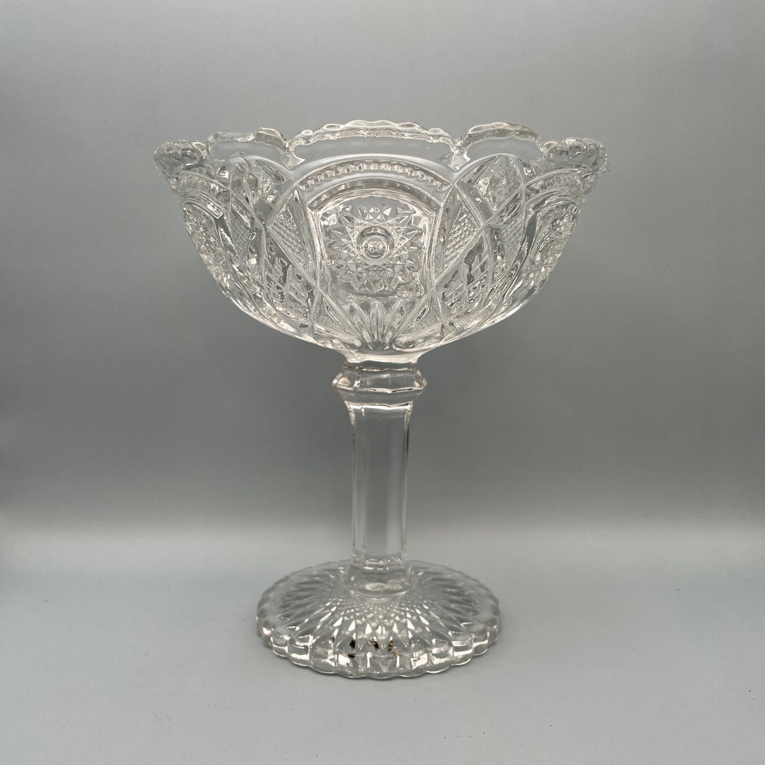 Vintage Imperial Glass Compote by Arthur Lorch - Etsy