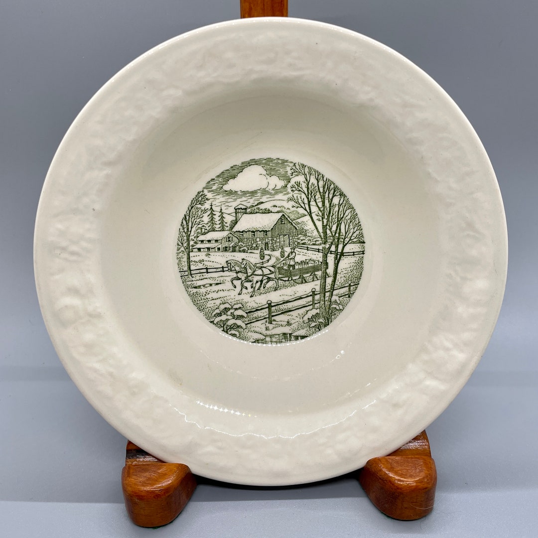 Taylor Smith Taylor Pastoral Cereal Bowl off White Green - Etsy