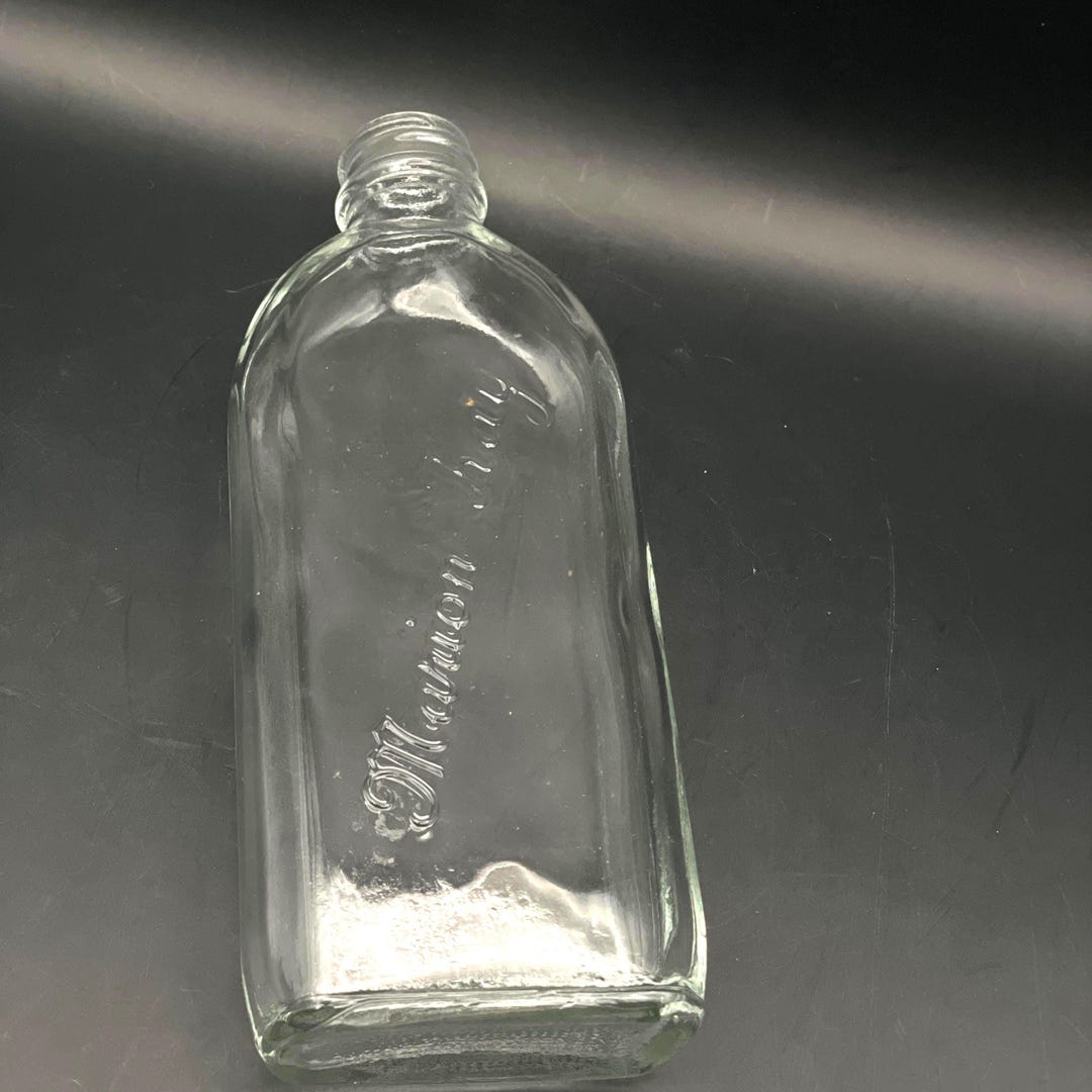 Vintage MARION KAY Embossed Glass Extract Bottle - Etsy