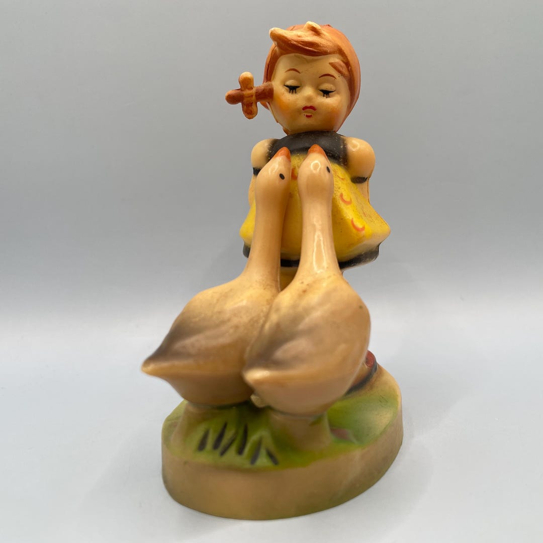 Plastic Hummel Like Goose Girl Figurine - Etsy