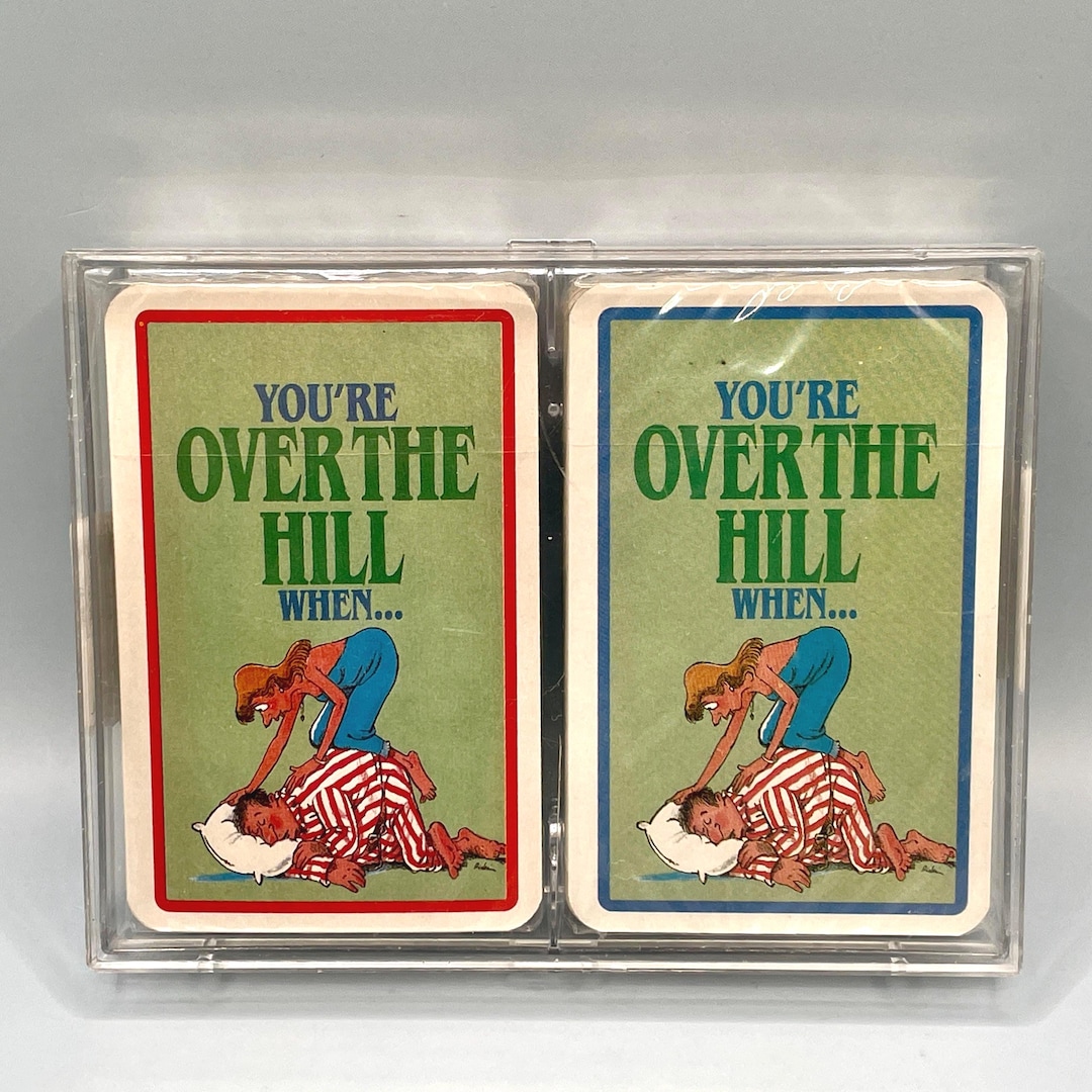 Milestone Birthday Over the Hill Playing Cards - Etsy