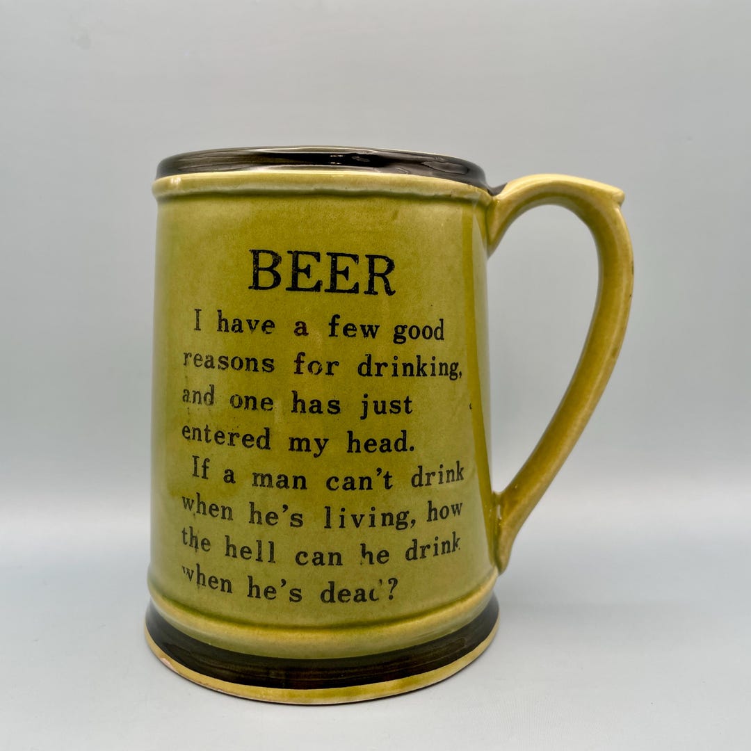 Vintage Chartreuse Beer Mug With Funny Poem - Etsy