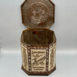 Antique LA SUCRENA Octagonal Hinged Cigar Tin - Etsy