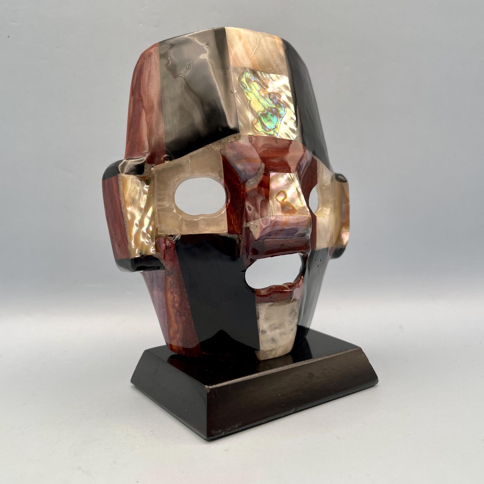 Mosaic Stone Aztec or Mayan Burial Mask Sculpture - Etsy