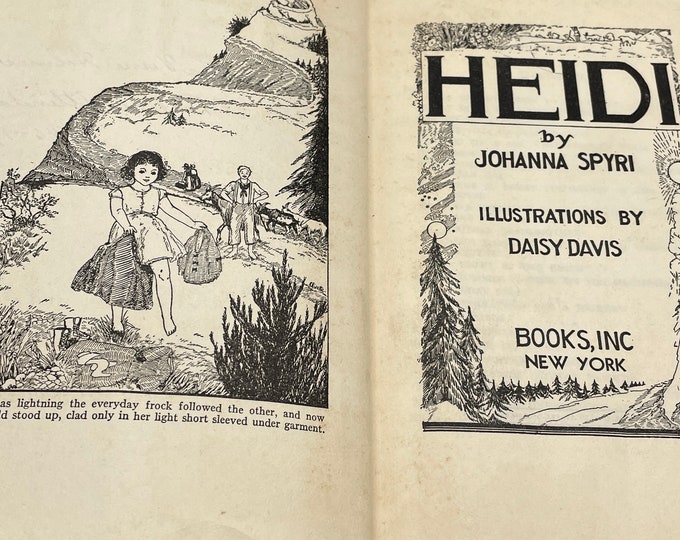 1940s Edition of Heidi, Books Inc, Hardback Children's Book - Etsy