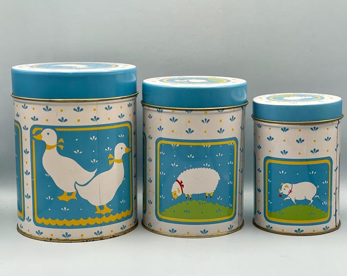 Farm Animal Nesting Tin Set - Etsy