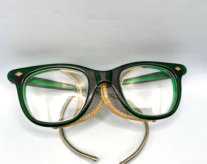 Vintage CESCO Safety Glasses With Wire Mesh Side Protectors - Etsy