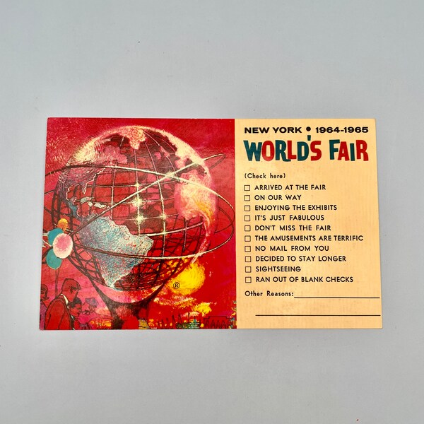 Worlds Fair Postcard - Etsy