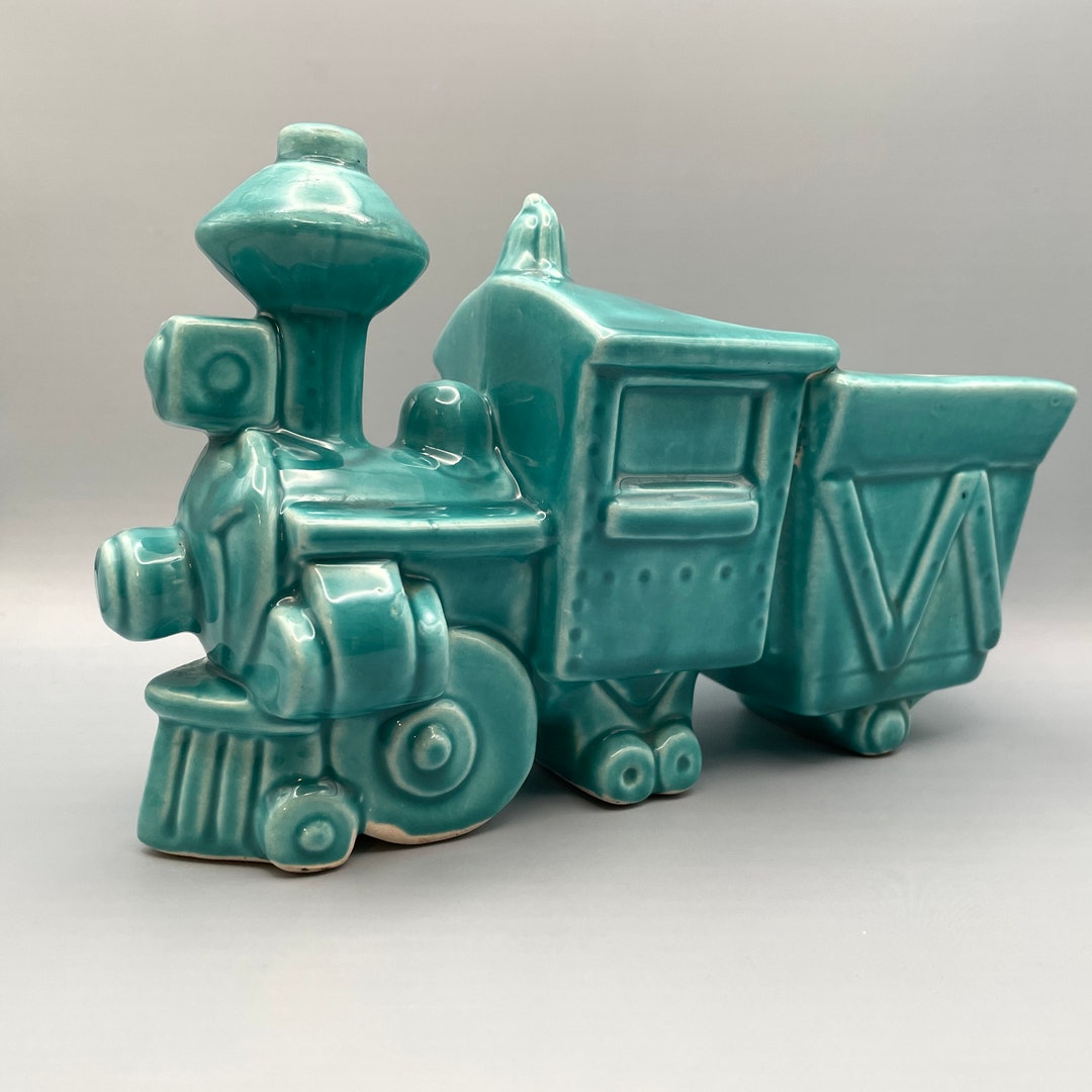Vintage Ceramic Train Indoor Planter, Decorative Baby Shower Floral ...