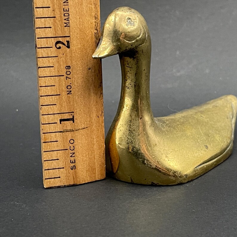 Vintage Small Brass Duck Decoy Figurine - Etsy