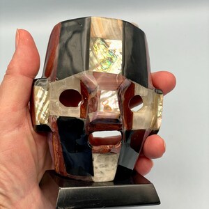 Mosaic Stone Aztec or Mayan Burial Mask Sculpture - Etsy