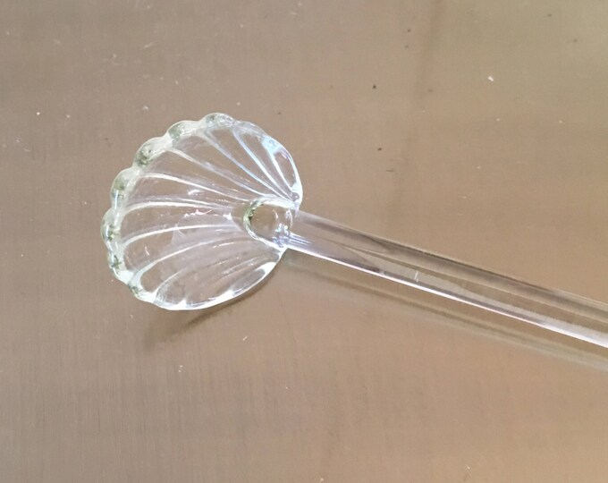 Small Shell Shaped Glass Spoon - Glass Ladle Spoon for Salt, Jellies or ...
