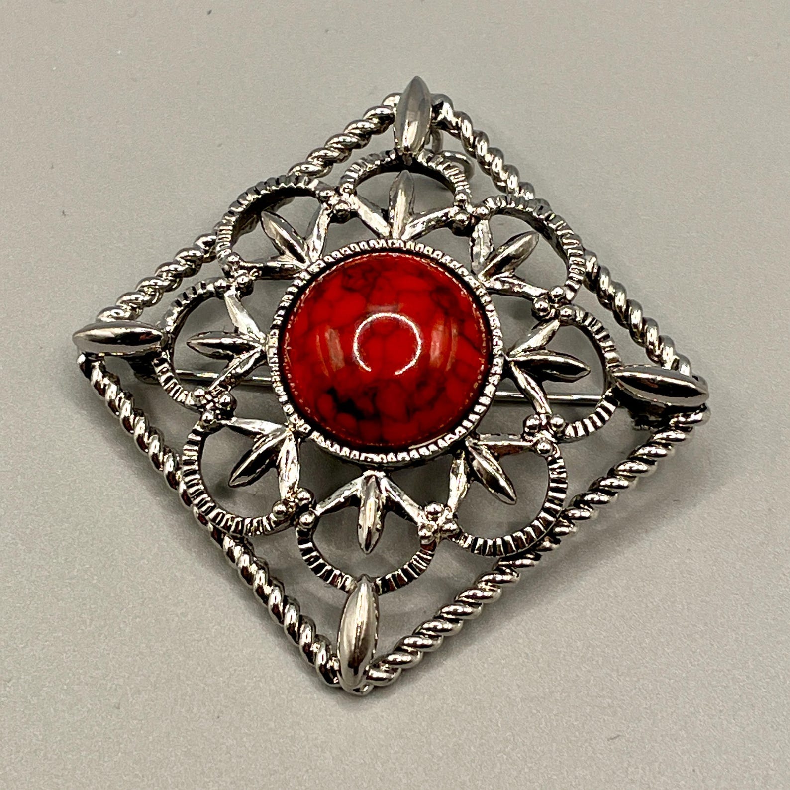 SARAH Coventry Inca Fire Pendant Brooch - Etsy