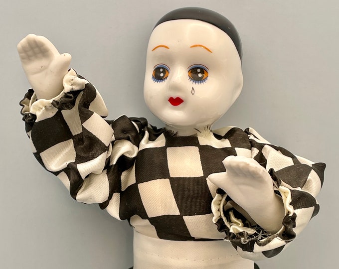Vintage Pierrot Style Harlequin Mime Clown Doll - Etsy