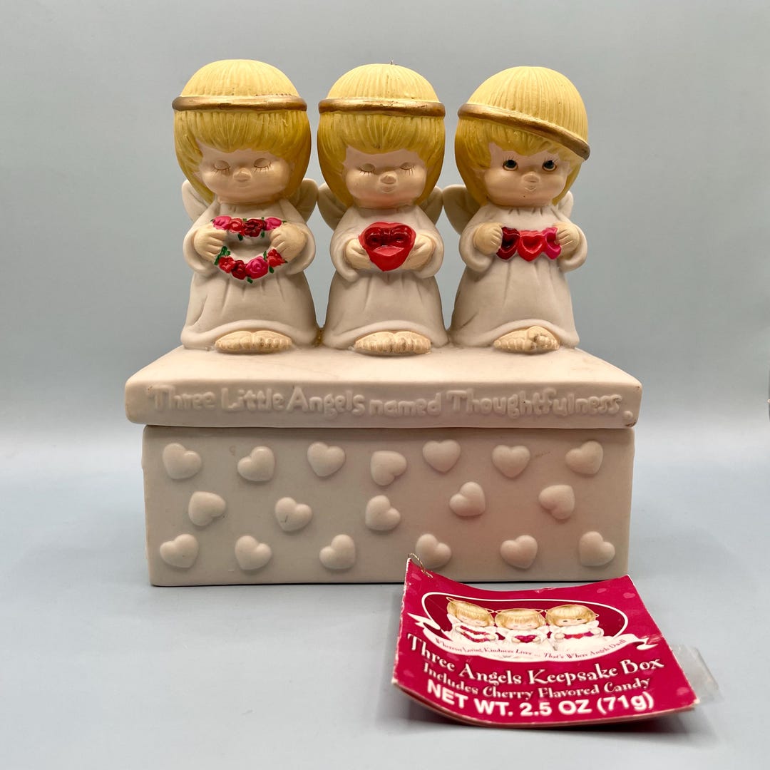 Vintage Hallmark Ceramic Angel Sweets Box - Etsy
