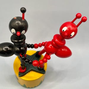Ant Wood Push Puppet, Collapsing Dancing Ant Toy - Etsy