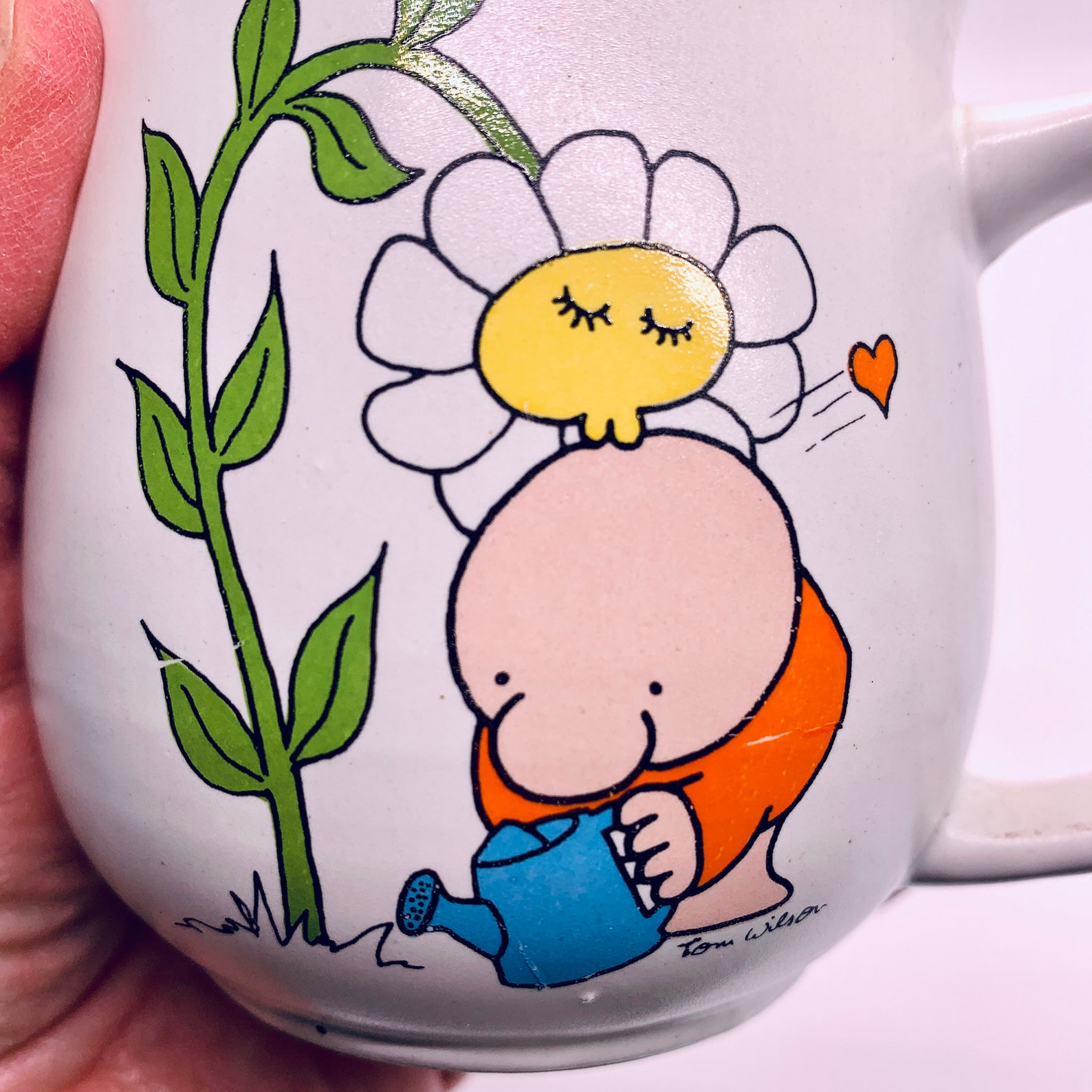 Vintage ZIGGY Sunflower Kiss Mug Small Ceramic Tea Cup | Etsy