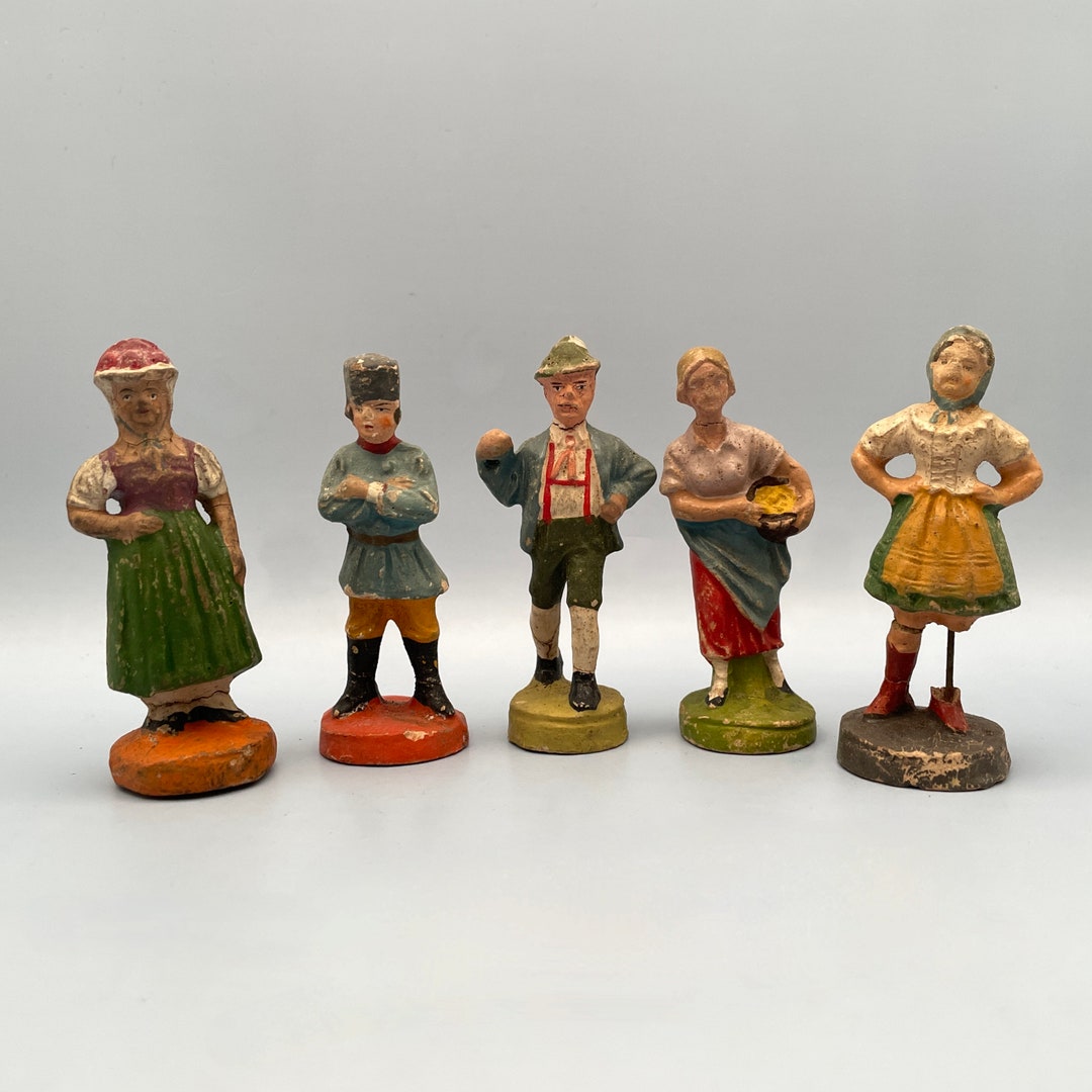 Prewar German Elastolin or Lineol Putz Village People Figures - Etsy