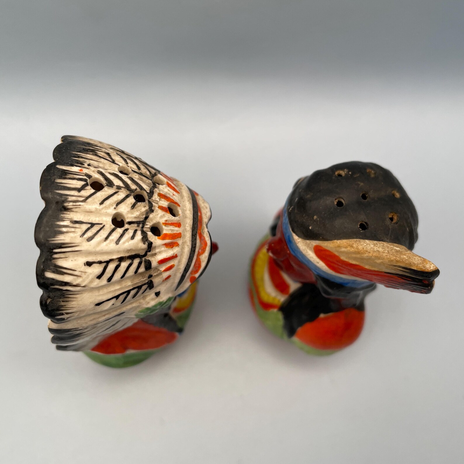 Vintage Native American Couple Salt and Pepper Shaker Pair - Etsy