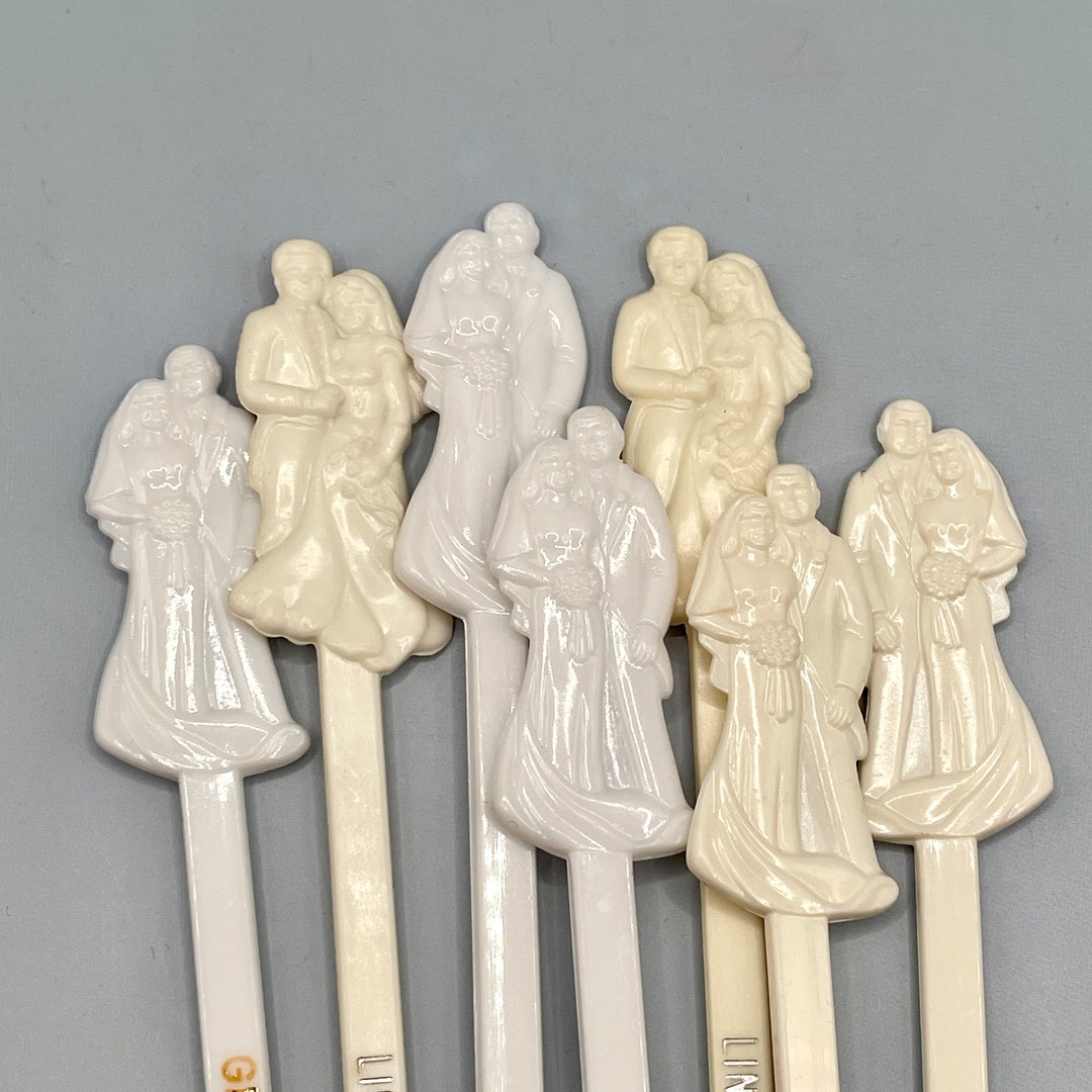Vintage Wedding Bar Souvenir Bride and Groom Swizzle Sticks - Etsy