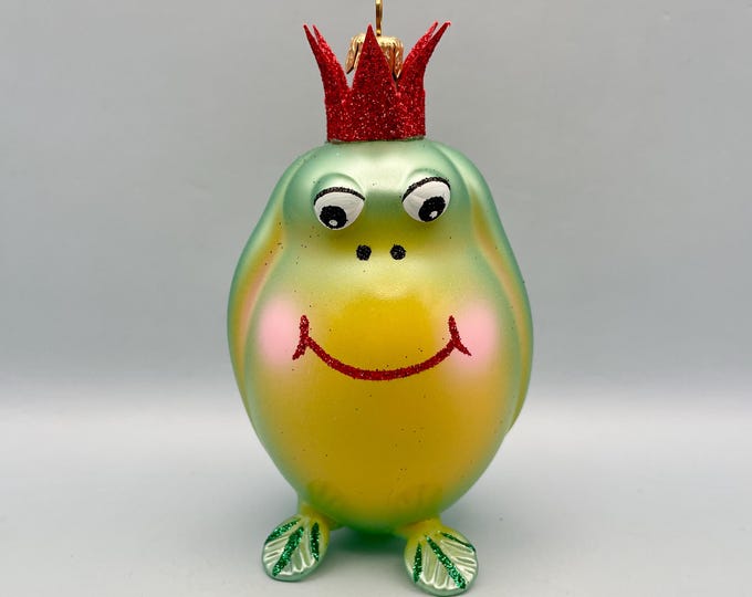 Italian Glass Frog Prince Ornament: Soffieria De Carlini Blown Glass - Etsy