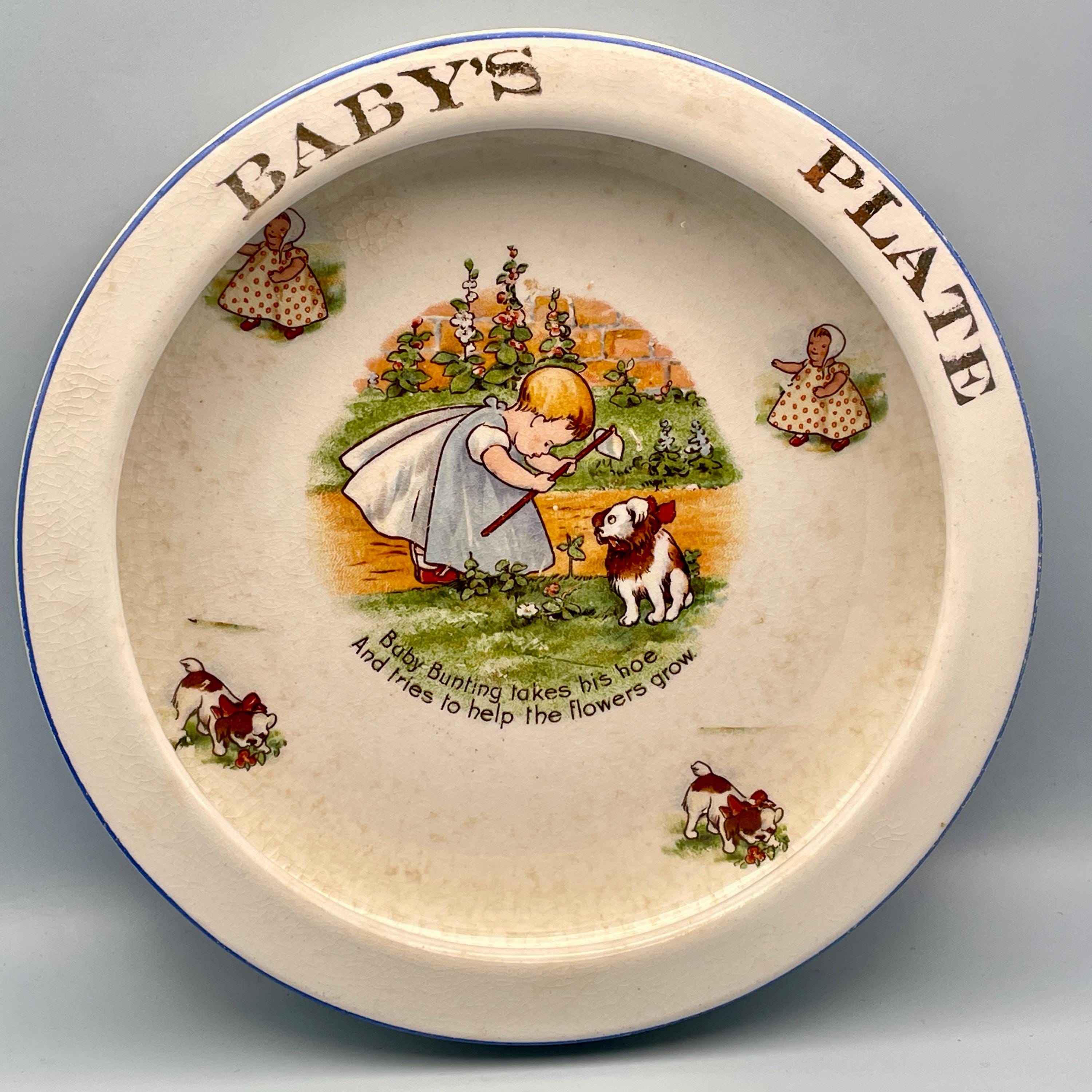 Antique Trenie Baby Bunting Baby's Plate - Etsy