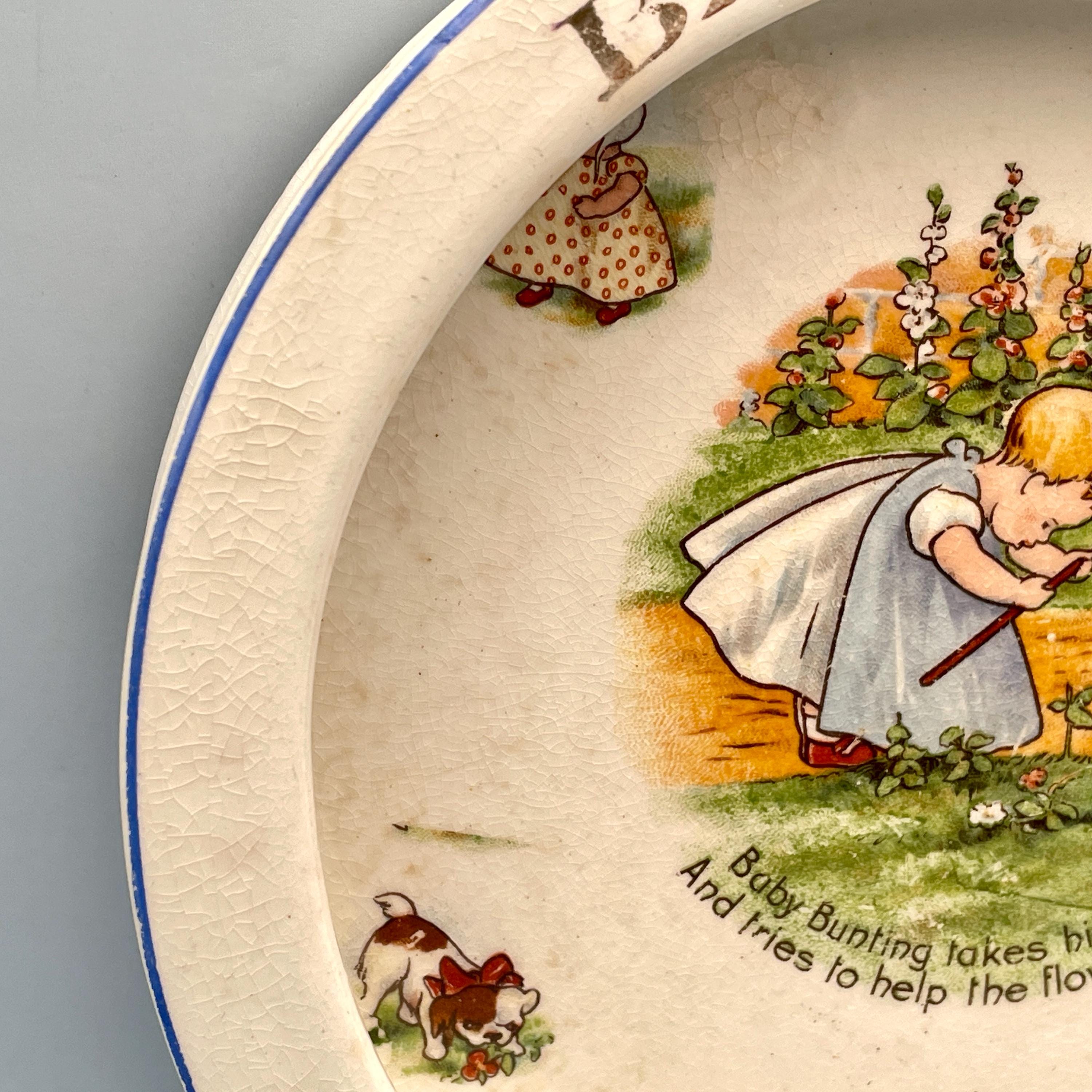Antique Trenie Baby Bunting Baby's Plate - Etsy