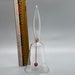 Vintage Hand Blown Clear Glass Bell, Delicate Bell With Red Bead ...